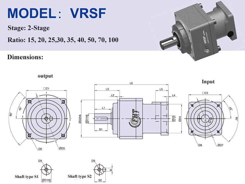 VRSF Helical Gear Precision Planetary Speed Reducer - Planetaryreducer.com